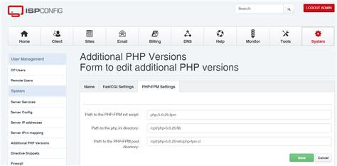 Installazione Php 56 Come Php Fpm E Fastcgi Addizionale Per Ispconfig