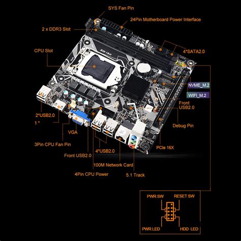Mua H61 Me Mini Itx Motherboard Ddr3 Lga 1155 Pc Mainboard Support Nvme M 2 Wifi M 2 Bluetooth