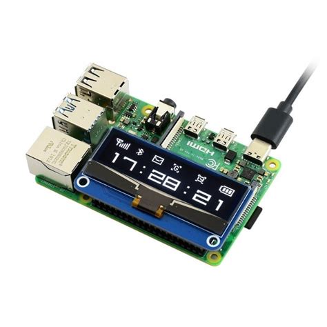 Waveshare 128×32 2 23inch Oled Display Hat For Raspberry Pi Darkoct02