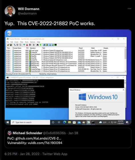 Exploit Code Released For Windows 10 Vulnerability Cve 2022 21882
