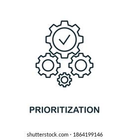 Prioritization Icon Simple Line Element Business Stock Vector Royalty