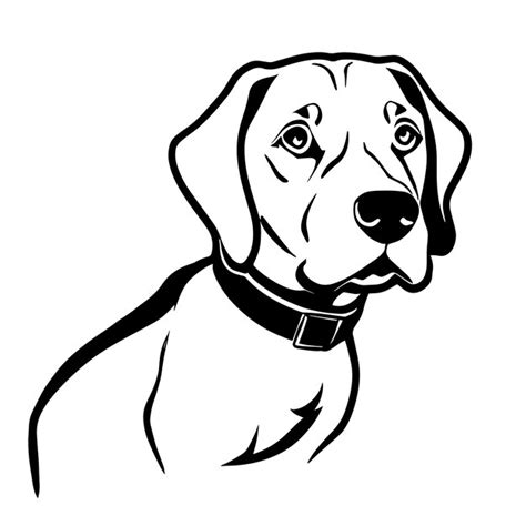 Premium Vector An Illustration Of A Cute Blackandwhite Puppy Possibly A Beagle Pointer Or Cop