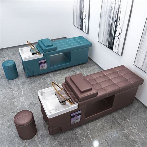 Heated Cocoa Shampoo Bed With Massage Setting Shampoo Bed And Water