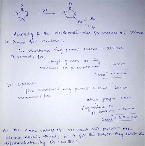 Solved Uv Spectroscopy Q 1 Predict The UV Maximum For Each Of The Course Hero