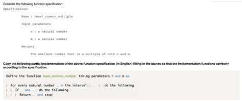 Solved Consider The Following Function Specification