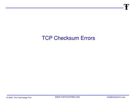 ppt tcp checksum errors powerpoint presentation free download id