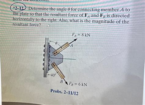 Solved 2 12 Determine The Angle 0 For Connecting Member