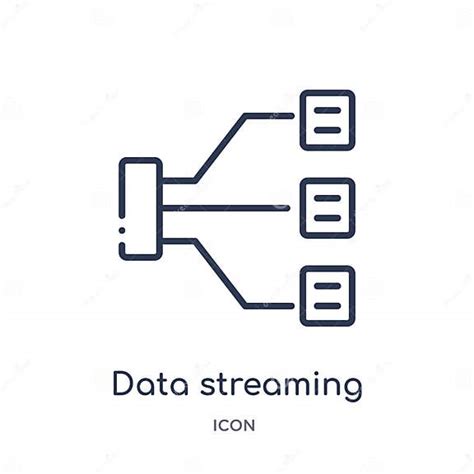 Linear Data Streaming Icon From Internet Security And Networking