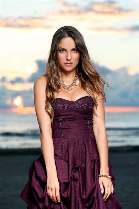 Redhead Woman In Black Dress Stock Image Image Of Elegance Human