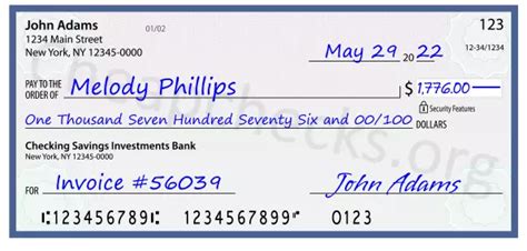 How To Write A Check For 1776 Dollars Cheap Checks
