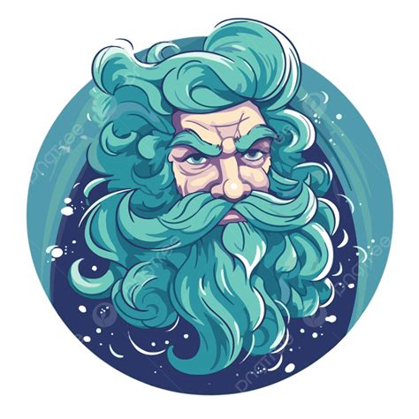 海王星剪貼畫 有鬍子紋身的海王星卡通人 向量 海王星 剪貼畫 卡通片向量圖案素材免費下載，png，eps和ai素材下載 Pngtree