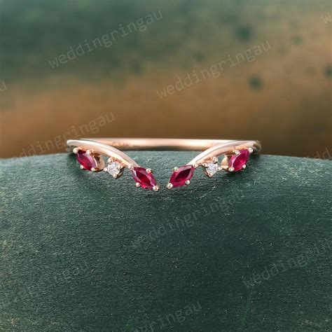 Ruby Wedding Band Etsy