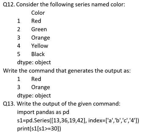 Python Pandas Series Questions Set 1