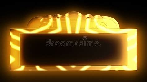Looping Gold Theatrical Marquee Stock Video Video Of Commercial