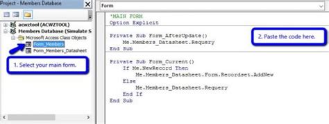 How To Create Your Own Split Form In Access Using Vba