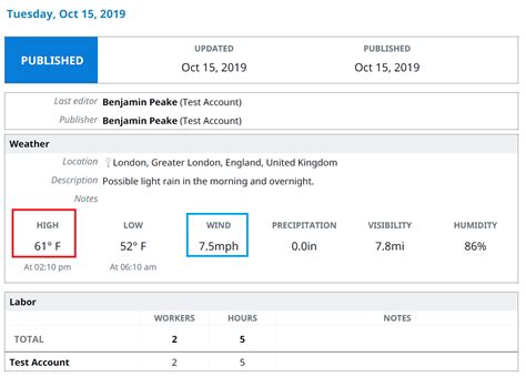 daily log detail report shows incorrect units in bim 360