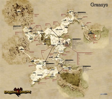 Map Of Gransys With Detailed Labels Gw2 World Map Ffxv Map Geonosis