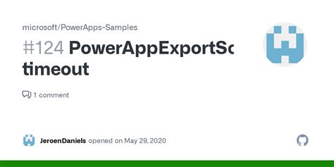 Powerappexportsolution Timeout · Issue 124 · Microsoftpowerapps Samples · Github