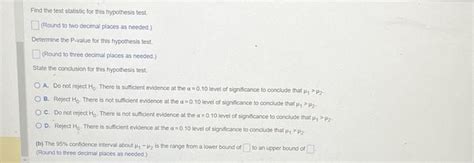 Solved Uve The Given Gatalica To Complele Parts A And B