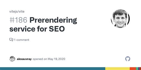 Prerendering Service For SEO Issue 186 Vitejs Vite GitHub