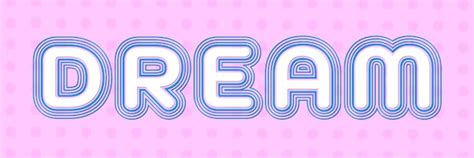 드림 벡터 펑키 스트로크 타이포그래피 무료 벡터