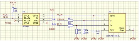 Stm32f107 Usb Host电路图 Stm328