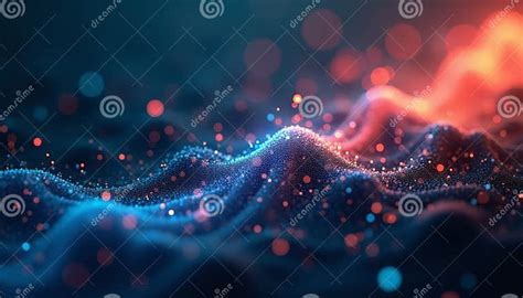 Abstract Wave Pattern With Gradient Colors Dynamic Digital Art Of