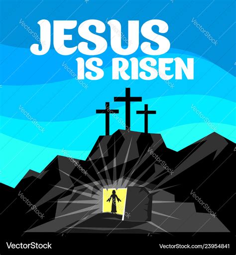 Easter Jesus Christ Is Risen Royalty Free Vector Image