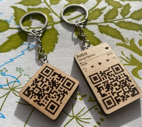 Apples Music Keychain Qr Code Scannable Music Code Keychain T Our