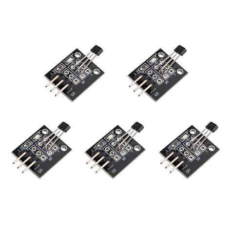 haljia 5pcs ky 003 hall effect magnetic sensor module dc 5v compatible