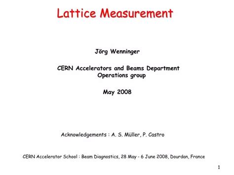 PPT Lattice Measurement PowerPoint Presentation Free Download ID