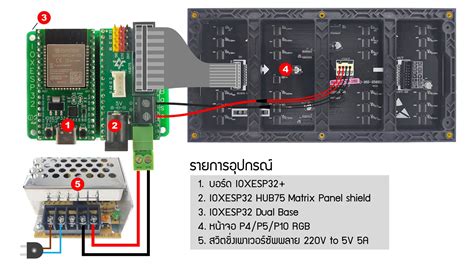 Ioxesp32 Hub75 Matrix Panel Shield โมดูลเสริม Esp32 ต่อจอ P4p5 Artronshop บอร์ดอิเล็กทรอนิกส์