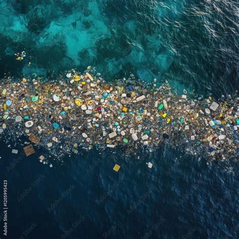 The Plastic Littering A Ocean Great Pacific Garbage Patch Ocean