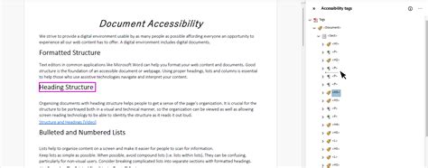 Understanding The Tags Tree And Tags Panel In Adobe Acrobat Pro Help Illinois State