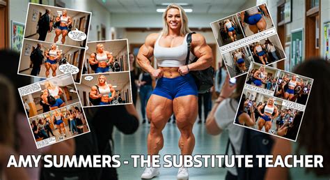 Amy Summers The Substitute Teacher Comics Cover By Female Muscle Art