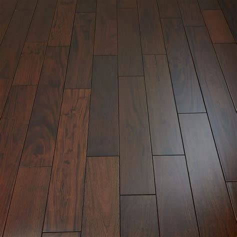 Dark Brown Oak Wenge Solid Wood Flooring For Residential Surface