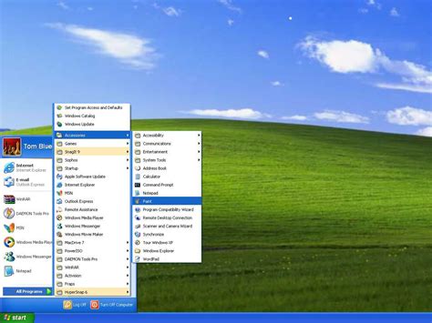 Интерфейс пользователя Windows Xp Libtime