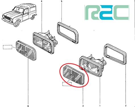 Cabochon Blanc De Clignotant Gauche Renault 4 4l Retro Car Concept