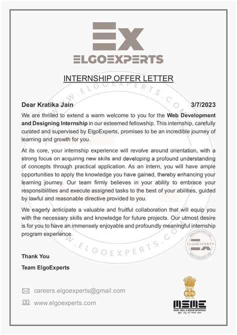 Internship Webdevelopment Career Kratika Jain