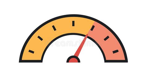 Colorful Speedometer Gauge Icon Performance Measurement Vector Design Generative Ai Stock