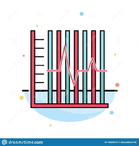 Progress Report Statistics Patient Recovery Flat Color Icon Vector Stock Vector