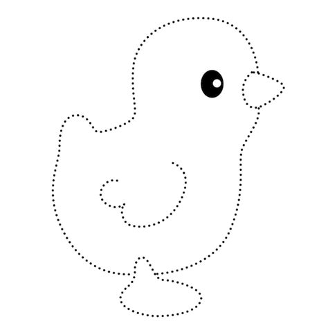 병아리 패치 연습 그리기 만화 낙서 카와이 애니메이션 색칠 공부 페이지 귀여운 그림 그리기 프리미엄 벡터