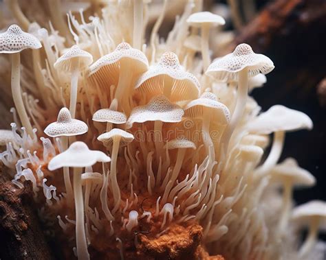 Mushroom Mycelium Is A Scientific Electronic Photography Stock