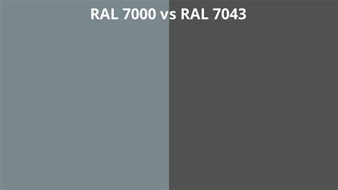 Ral 7000 Vs 7043 Ral Colour Chart Uk