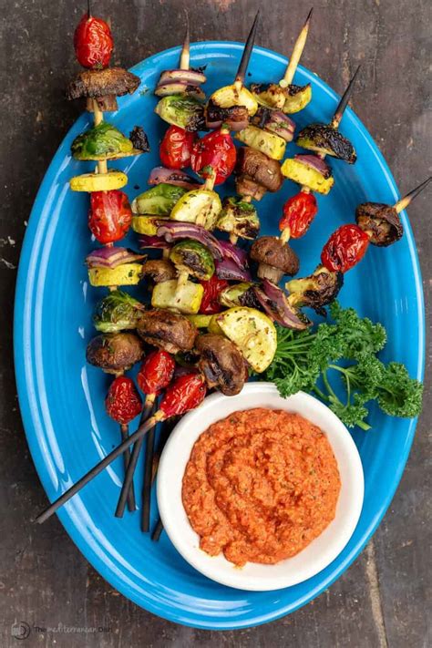 Easy Grilled Vegetable Kabobs W Oven Option L The Mediterranean Dish