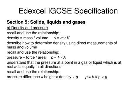 Ppt Edexcel Igcse Physics 5 1 Density And Pressure Powerpoint Presentation Id 7010557