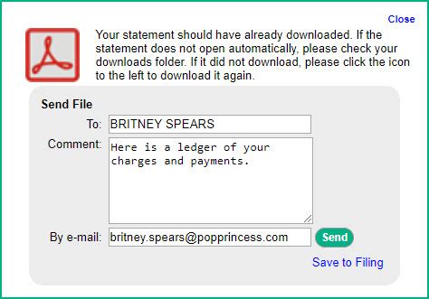Client Ledger Statement Therabill