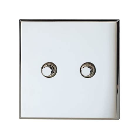 Push Button Switch Double Metal Contemporary Inox Line 5440 Br 6ixtes Paris