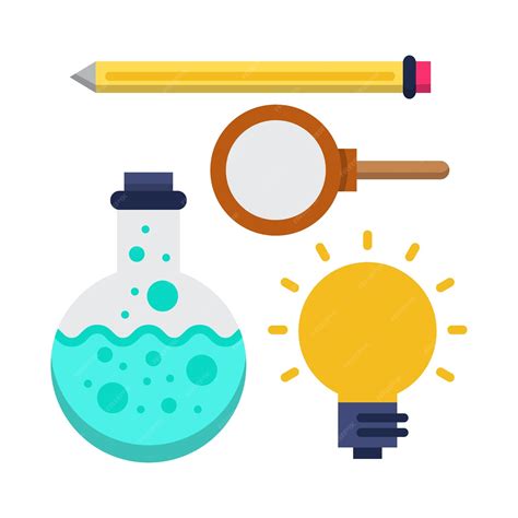 Premium Vector A Graphic Of A Science Experiment And A Light Bulb