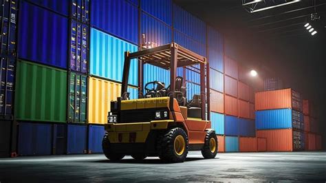 Sea Shipping Containers On A Loading Platform In A Port With Space For Text Illustrating